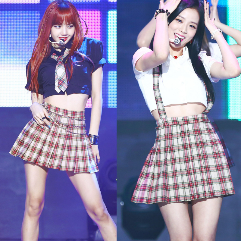 South Korean girl group performing uniform cheerleading JK student girls jazz dance performance ...