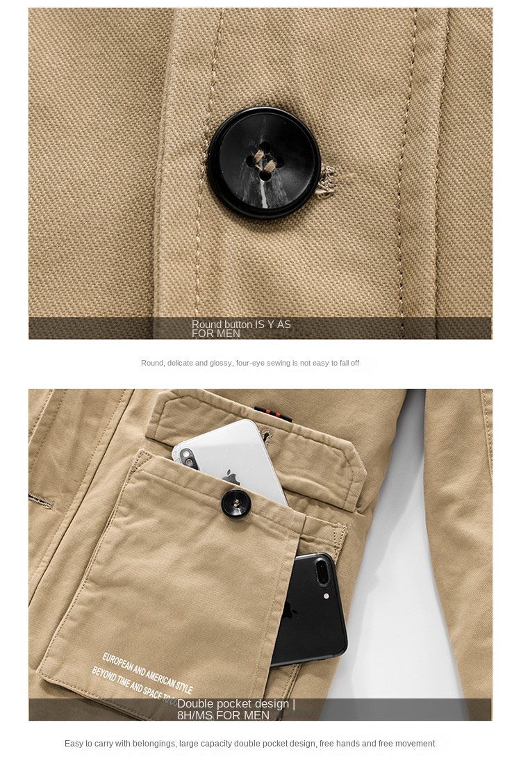 Fleece wash jacket can be detachable cap long trench coat - Krokodil ...