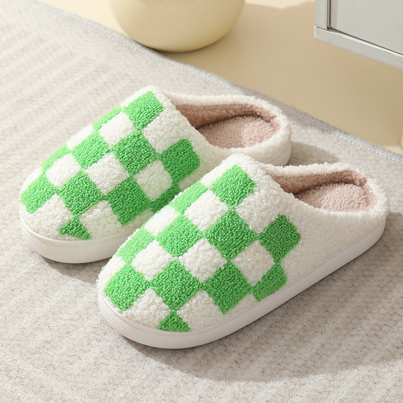 Cotton checkerboard slippers - Krokodil Goodsagent