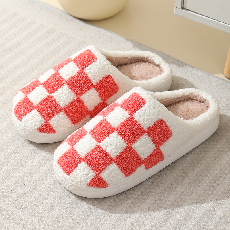 Cotton checkerboard slippers - Krokodil Goodsagent